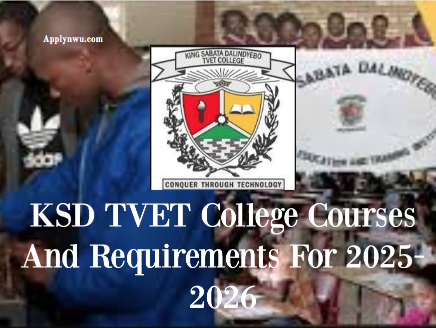 KSD TVET College Courses And Requirements For 2025-2026 - TVET Colleges